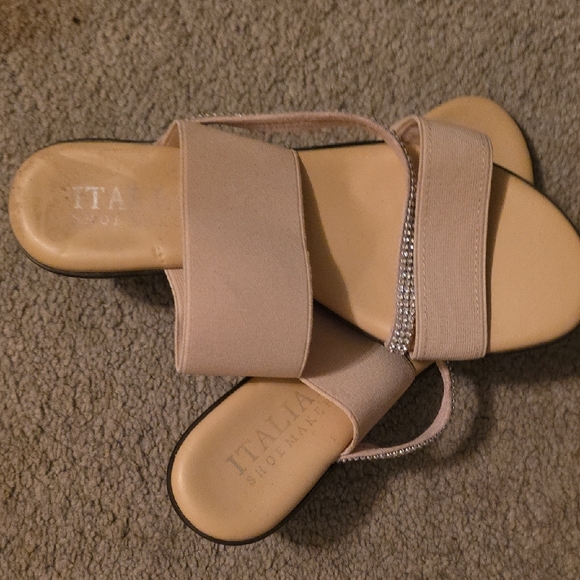 Italina | Shoes | Italina Cream Sandals With Modern Slide Design | Poshmark